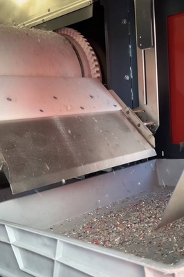 Separation of aluminum particles from PET flakes with a success rate of ...